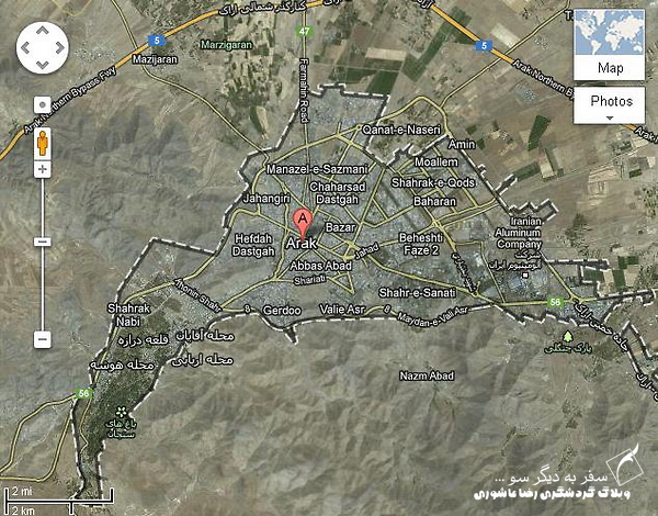 طرحی از نمای بالای بلدیه سلطان آباد